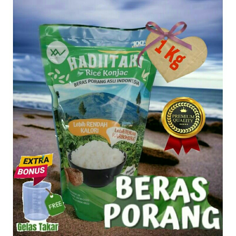 Jual Hadiitaki Beras Porang Rice Konjac shirataki beras diet 1Kg ...
