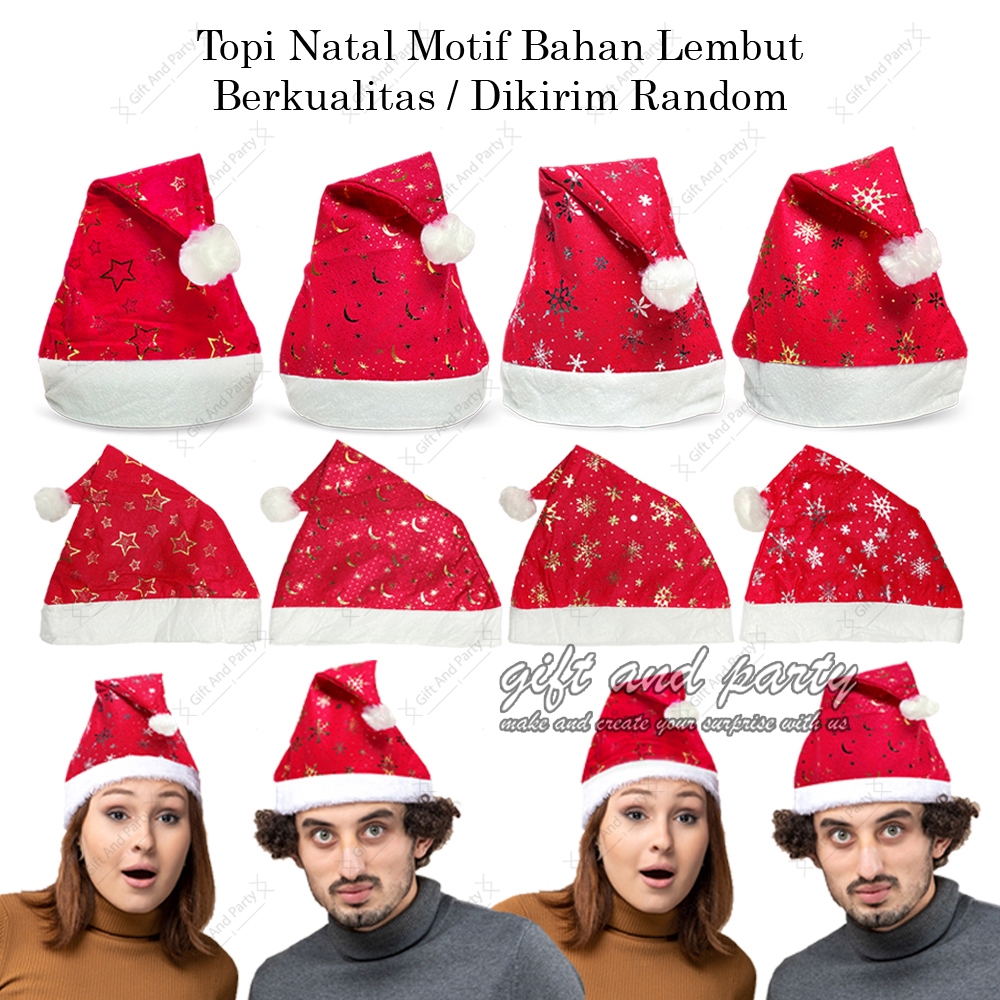 Jual Topi Christmas / Topi Xmas / Topi Natal Motif Kristal Es | Shopee ...