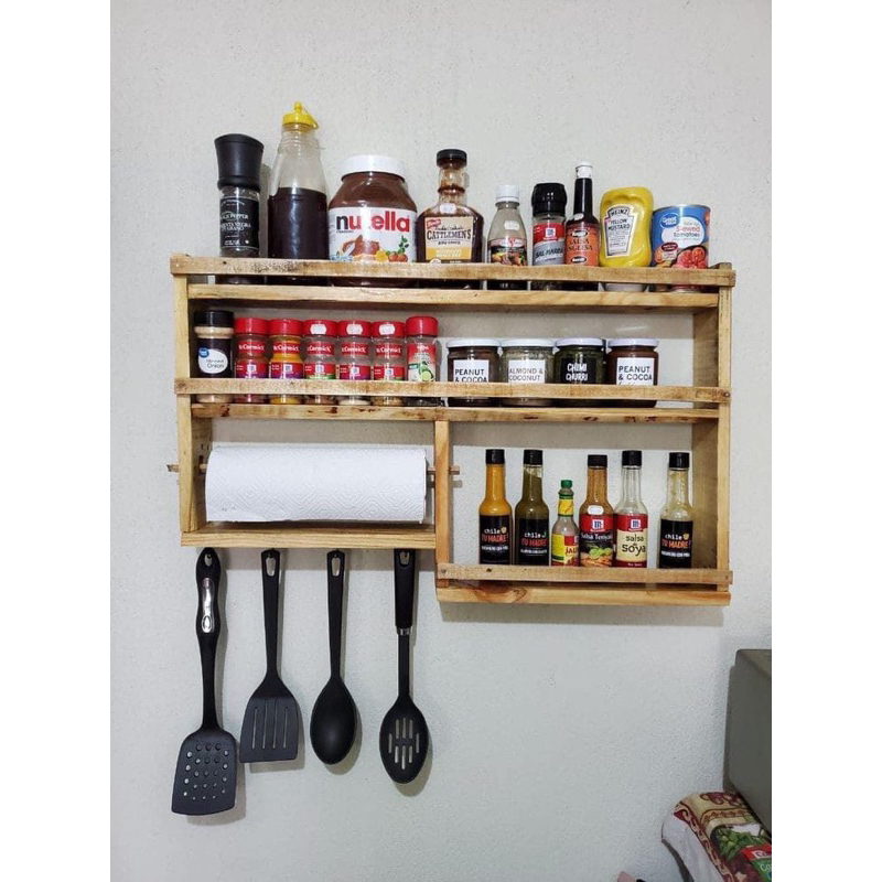 Jual Rak bumbu 4 susun serba guna di pasang di dinding | Shopee Indonesia