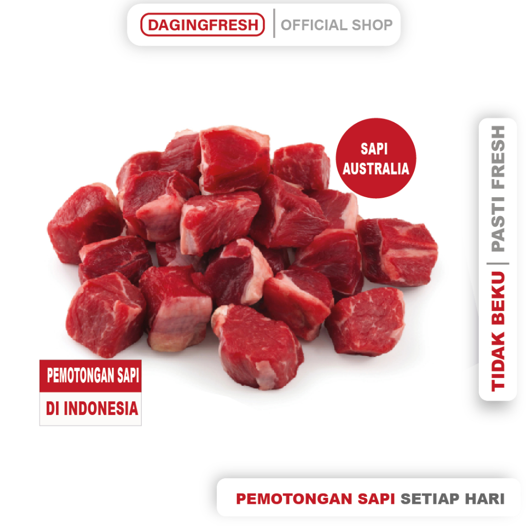 Jual [100%LOKAL] Daging Sapi Potong Rendang - Daging sapi Segar ...