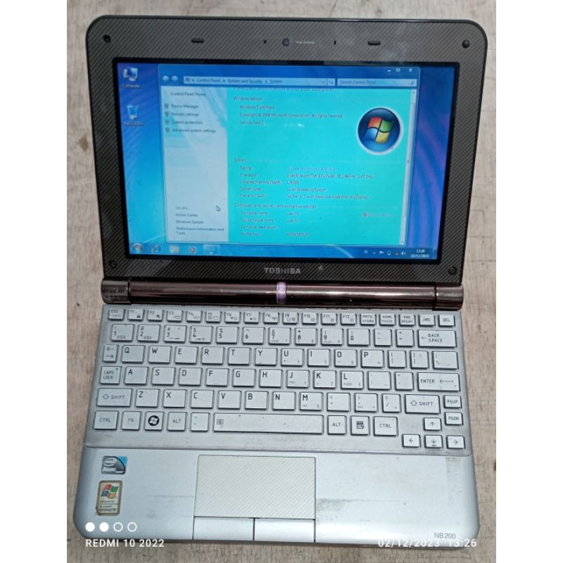 Jual Notebook Toshiba NB200 Intel atom N280 DDR2 | Shopee Indonesia