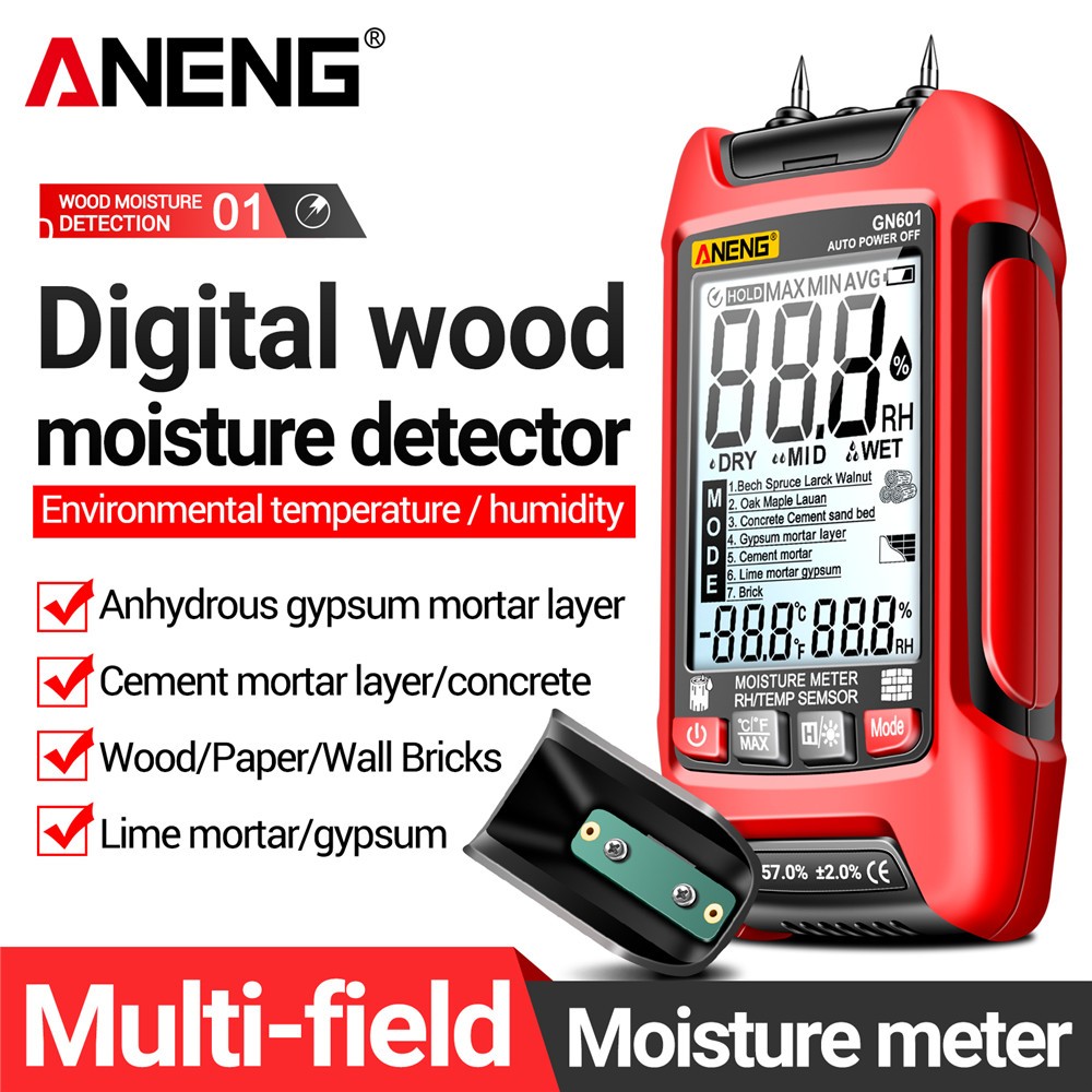 Jual Wood Moisture Meter Test Ukur Kadar Air Kelembapan Kayu Tembok ...