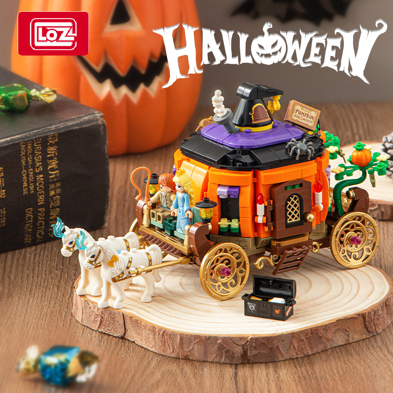 Jual LOZ Halloween Series Nano Block Labu Rumah Hantu Mainan Balok ...