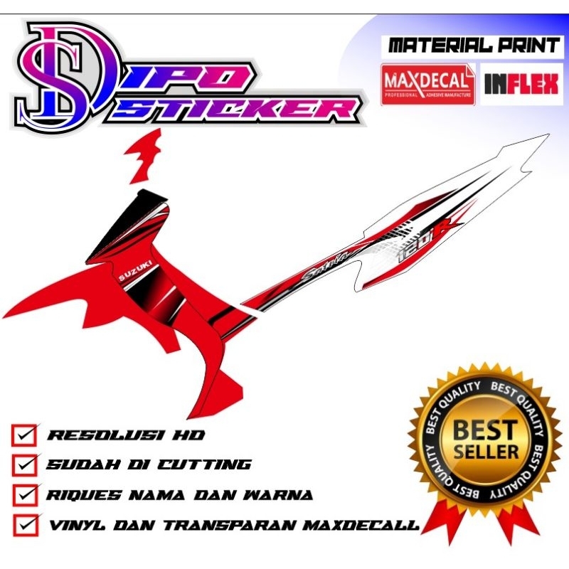 Jual Sticker Striping Satria Hiu custom 01 bisa request | Shopee Indonesia