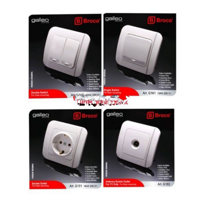 Jual BROCO SAKLAR IB TANAM INBOW GALLEO ENGKEL, SERI, STOP & TV ...