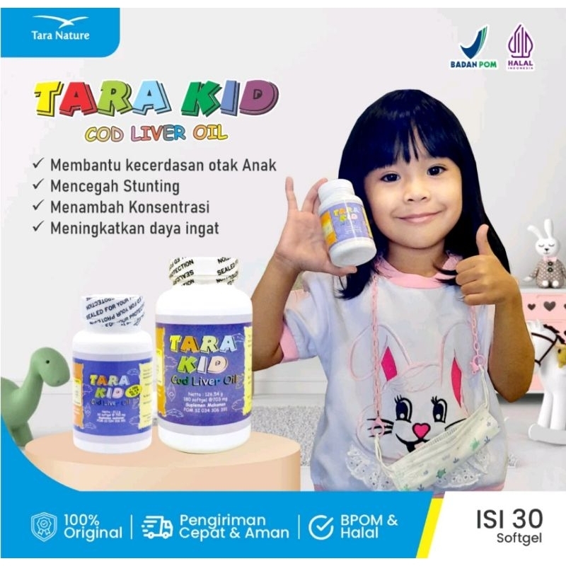 Jual TARA KID ISI 30 COD LIVER OIL + DHA TARAKID - Vitamin Anak utk ...