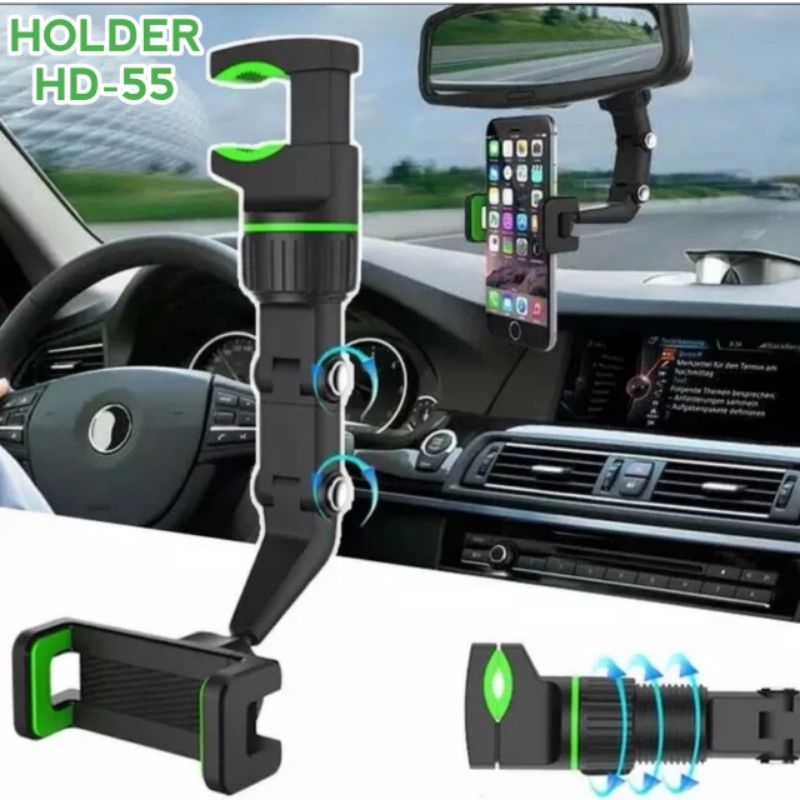 Jual Car Phone holder HD 55 Original penyangga hp di mobil rearview ...