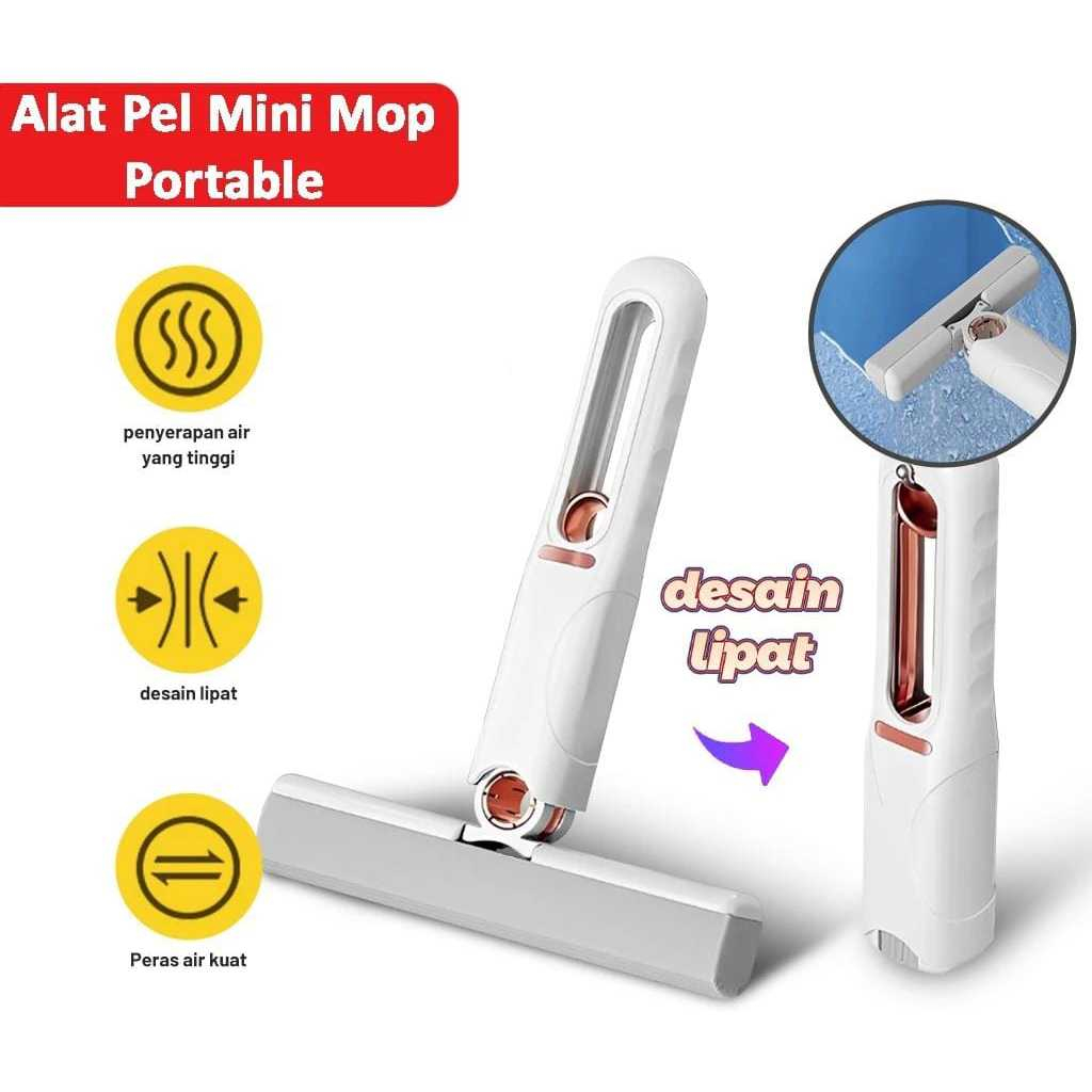 Jual Alat Pel Mini Mop Lipat Portabel Mop Cleaning Tool Serbaguna | Shopee Indonesia