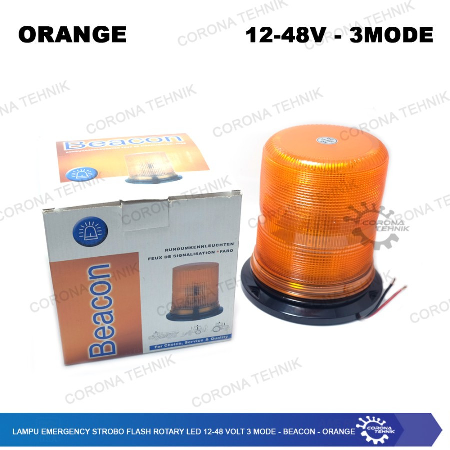 Jual Beacon - Lampu Emergency Rotary LED 12-48 Volt 3 Mode | Shopee ...