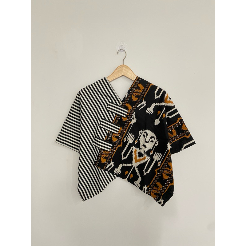Jual KEISHAN.ID - CROP TOP ETNIK BATIK MODEL OVER SIZE ATASAN TENUN ...