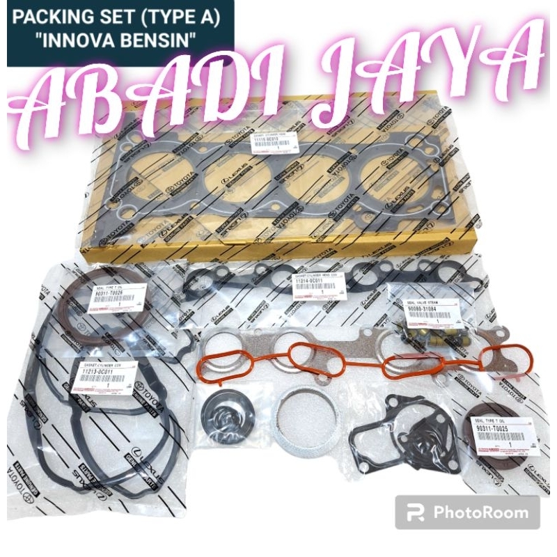 Jual PAKING PACKING GASKET FULL SET INNOVA BENSIN 1TR ORIGINAL TOYOTA GENUINE | Shopee Indonesia