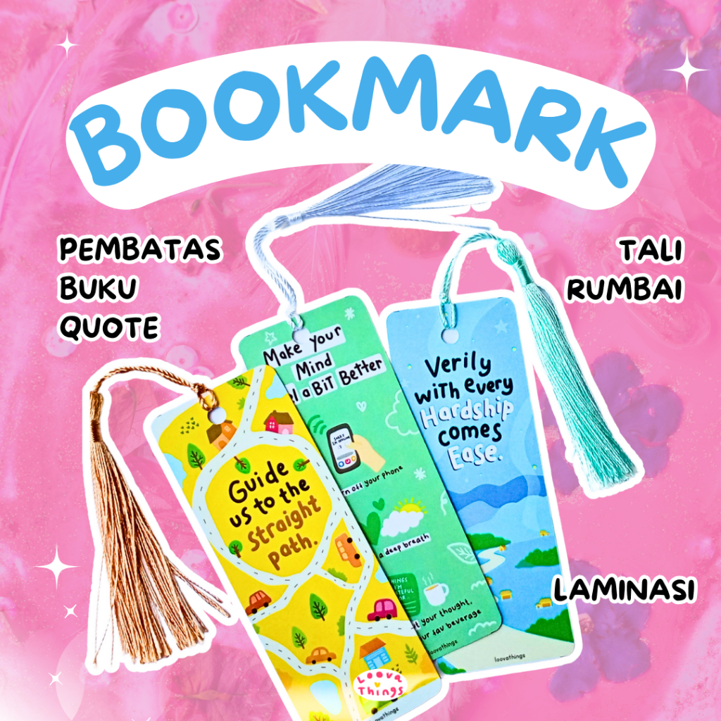 Jual PEMBATAS BUKU BOOKMARK LUCU AESTHETIC KERTAS TEBAL PEMBATAS QURAN ...