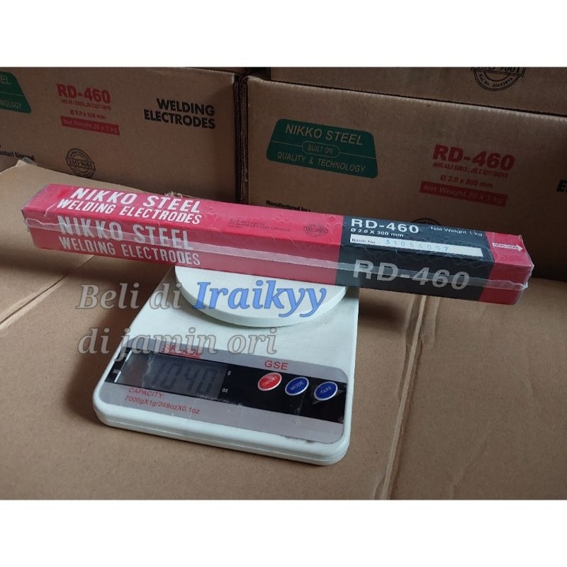 Jual 1KG KAWAT LAS/PAKAN LAS RD-460 2mm x 300 MM NIKO STEEL / Kawat Las ...