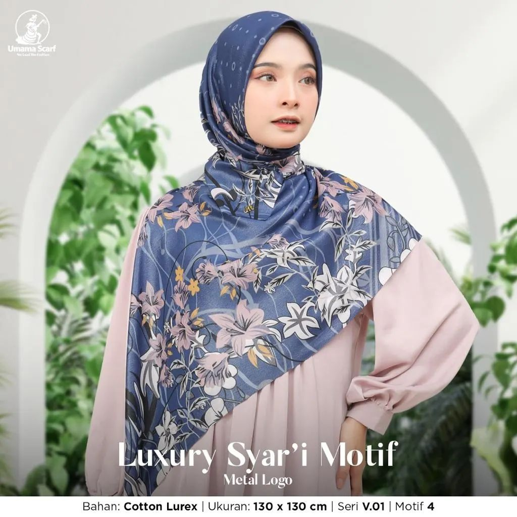 Jual Ellena hijab jilbab segi empat luxury motif syar'i umama scraf ...