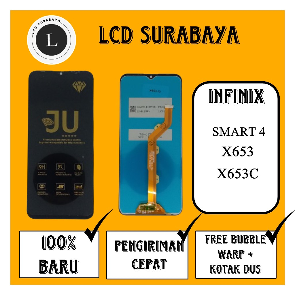 Jual LCD Infinix Smart 4 / X653 Fullset Touchscreen Original | Shopee ...