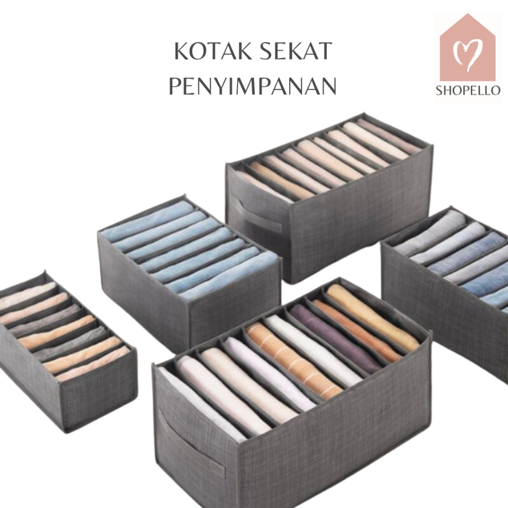 Jual Shopello Storage Sekat Pakaian Organizer Pembatas Pakaian Lemari ...