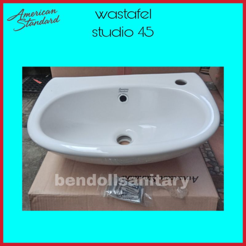Jual wastafel american standard studio 45 set lengkap/wastafel putih ...