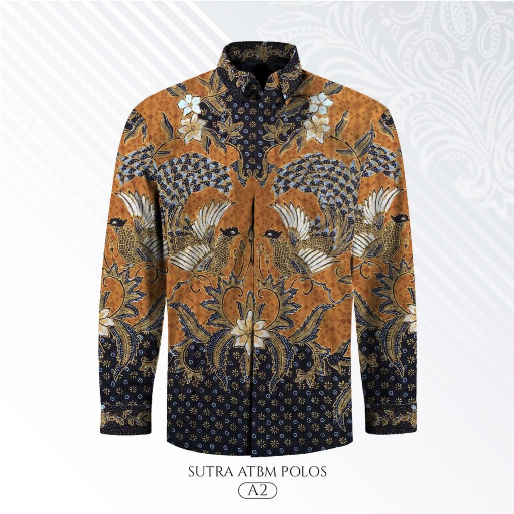 Jual Batik pria lengan panjang kemeja exclusive mewah bahan atbm sutera ...