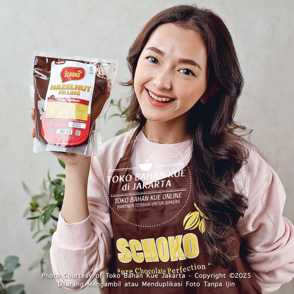 Jual Schoko Chocolate Filling HAZELNUT 1kg Selai Cokelat Rasa Kacang ...