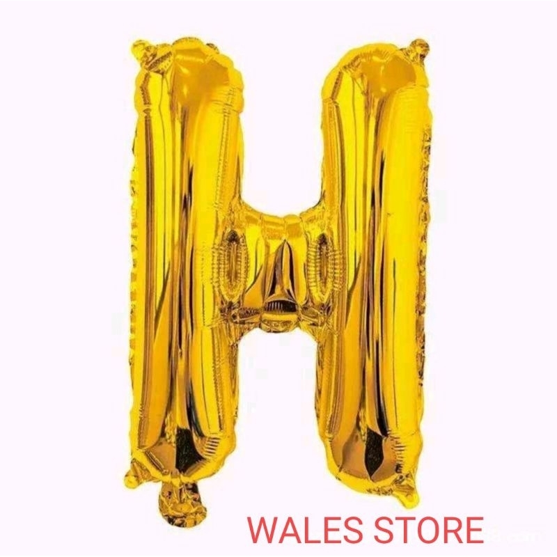 Jual BALON FOIL HURUF & ABJAD ALPHABET GOLD A-Z /BALON FOIL HURUF GOLD ...