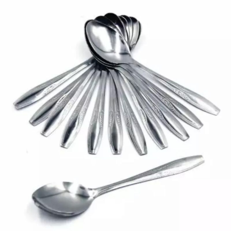 Jual [1 LUSIN] SENDOK STAINLESS STEEL ISI 12 PCS | Shopee Indonesia