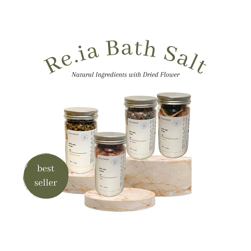 Jual Re.ia Bath salt | Epsom salt | Himalayan Rock Pink Salt | Bath ...