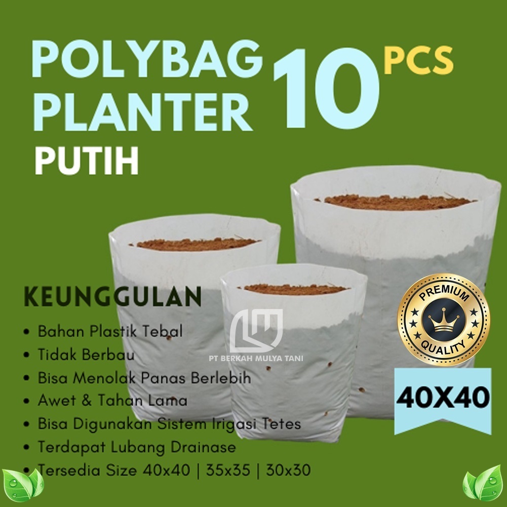 Jual Polybag Putih ukuran 40x40 | Polibeg Plastik Tanaman Hitam 40cm x ...
