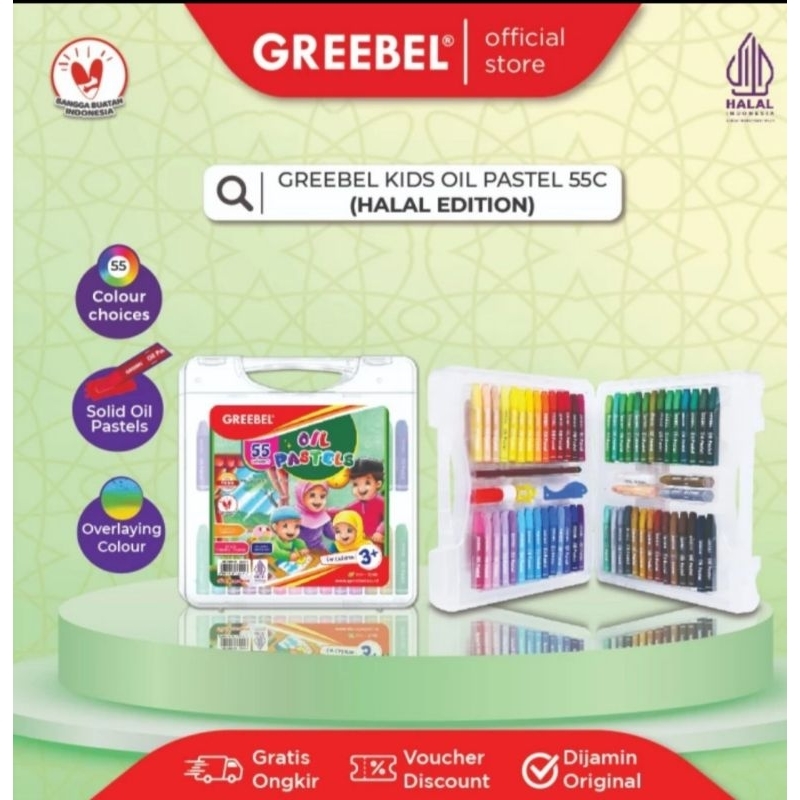 Jual Greebel Crayon Oil Pastel 55wr Halal | Shopee Indonesia