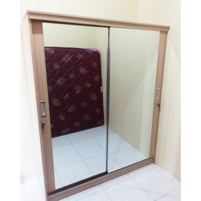 Jual lemari sliding 2 pintu cermin | lemari sliding pintu 2 | lemari ...