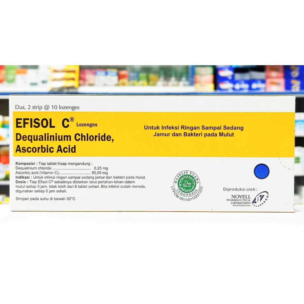 Jual Efisol C Lozenges 1 KOTAK ISI 20 LOZENGES - Meredakan Sakit ...