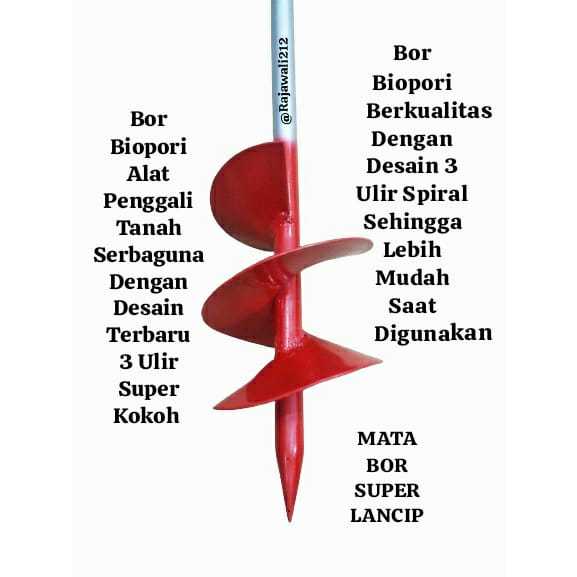 Jual Alat Gali Bor Biopori Sumur Resapan Anti Banjir / Bor Biopori Alat ...