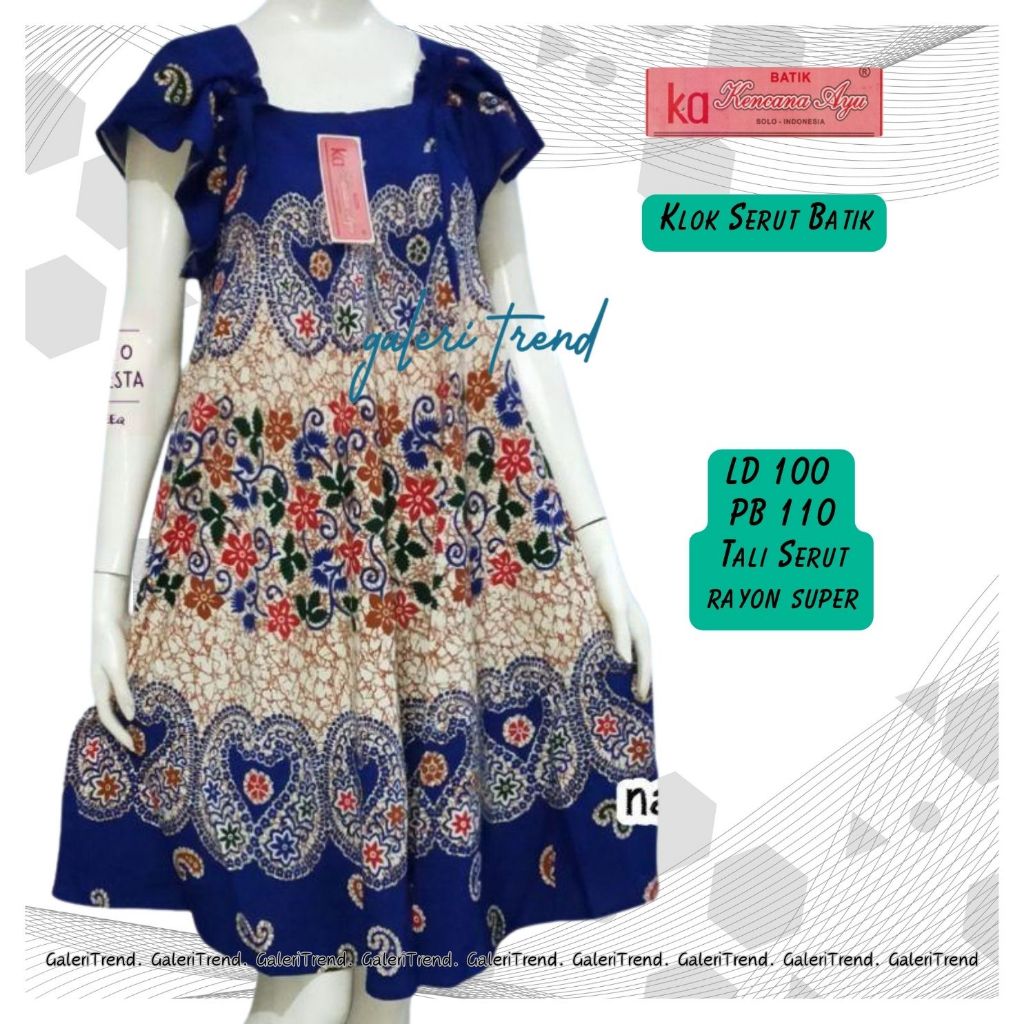 Jual Jual Daster Klok Serut Batik Kencana Ayu Original Berlabel Super ...