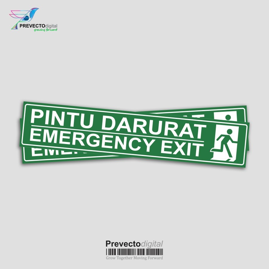Jual Sticker Safety Sign K3 Pintu Darurat/Emergency Exit | Shopee Indonesia