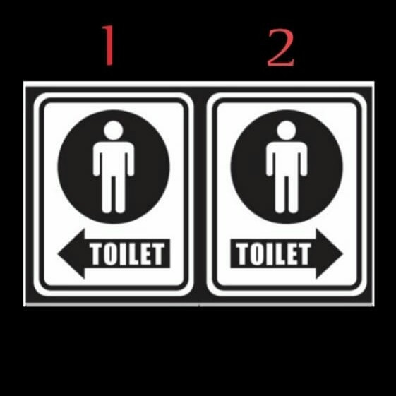 Jual Stiker PANAH TOILET PRIA 20X25CM sign rambu k3 | Shopee Indonesia