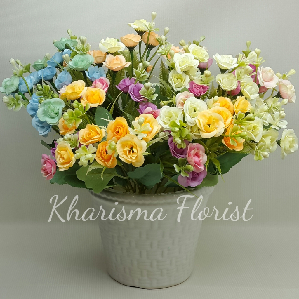 Jual Bunga Mawar Rose Mini Pentul x5 Flower Artificial Bunga Dekorasi ...