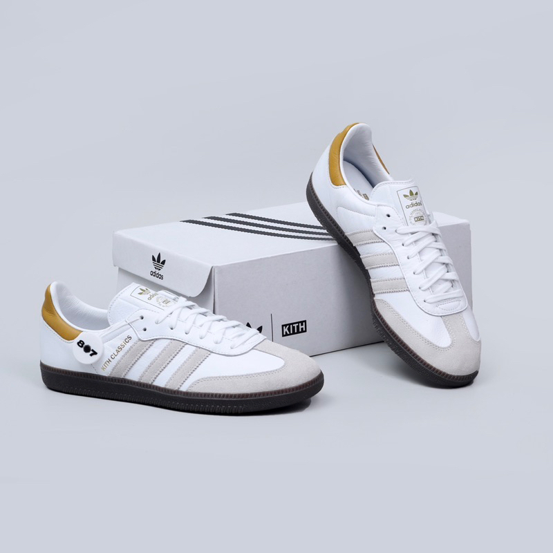 Jual Adidas Samba Og Kith Classic White Mango | Shopee Indonesia