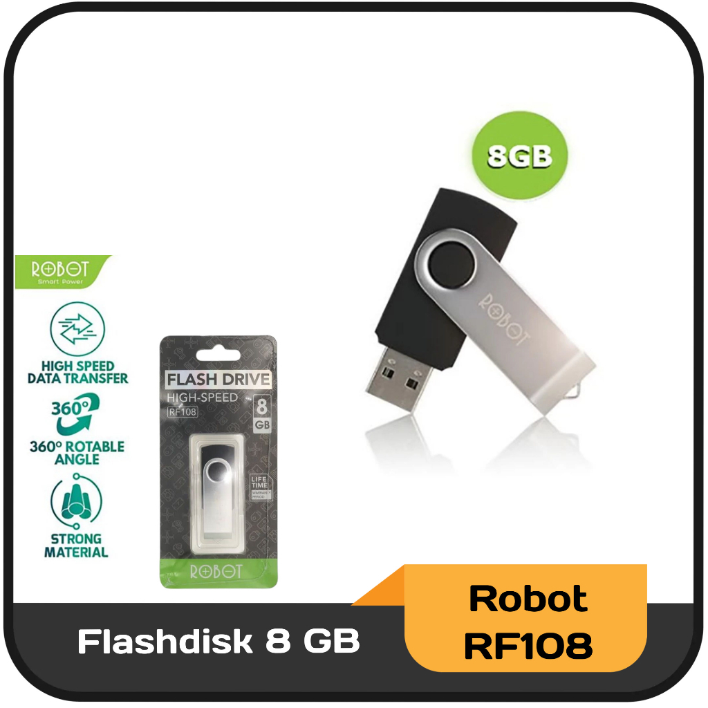 Jual Flashdisk Robot Real Capacity RF108 8gb Flash Disk Plug and Play ...