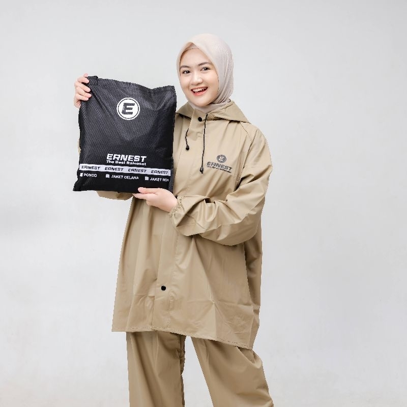 Jual Jas Hujan RAINCOAT Terbaik by ERNEST Pria Wanita Anti Rembes PVC ...
