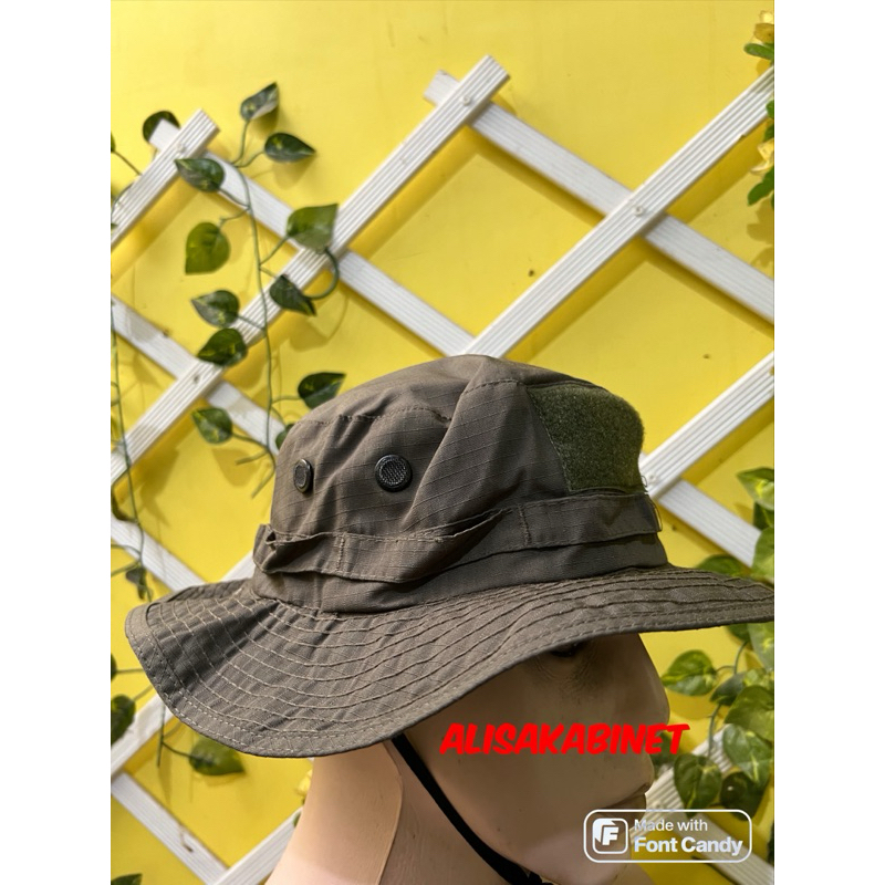 Jual Topi Rimba Tactical Perekat Hijau Brimob | Shopee Indonesia
