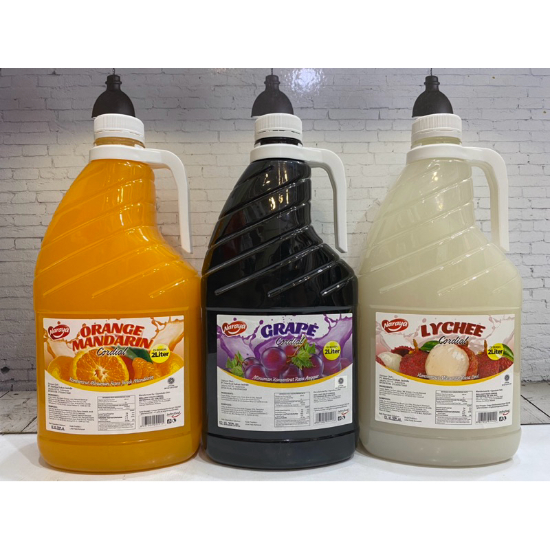 Jual Sirup Naraya 2 Liter Rasa Anggur / Leci / Jeruk Mandarin cordial ...