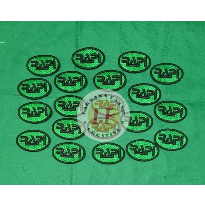 Jual logo bordir timbul RAPI minimal pembelian 3.pcs | Shopee Indonesia