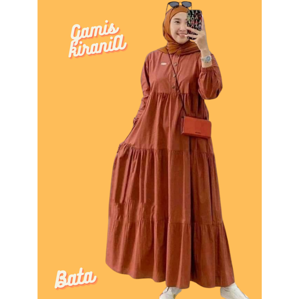 Jual Gamis Rayon Twill Busui Wanita Putih Hitam Polos Kekinian Kampung ...