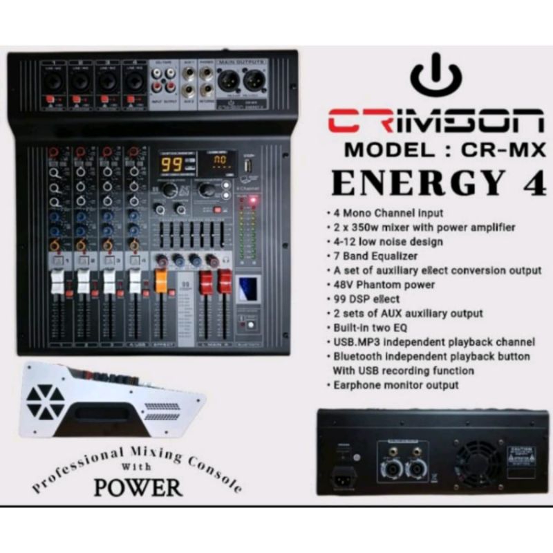 Jual Power Mixer CRIMSON ENERGY 4 Original 4 Channel | Shopee Indonesia