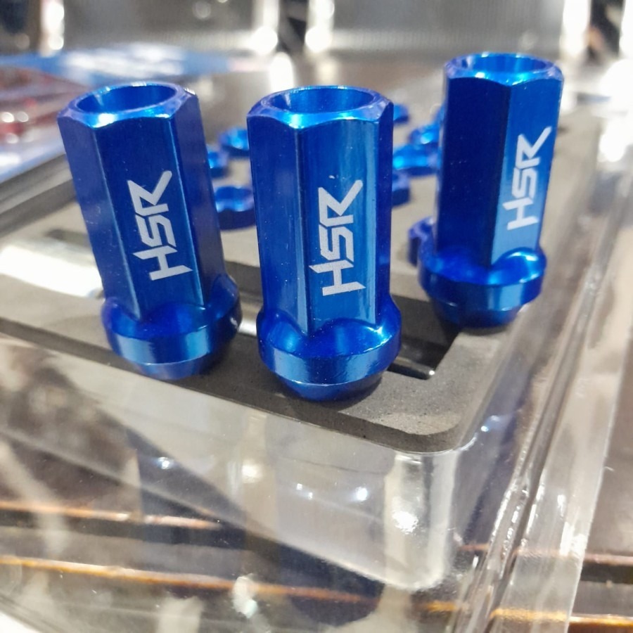 Jual Mur Roda Baut Roda Velg Racing DURA NUT HSR BLUE Drat 1,5 - Brio ...