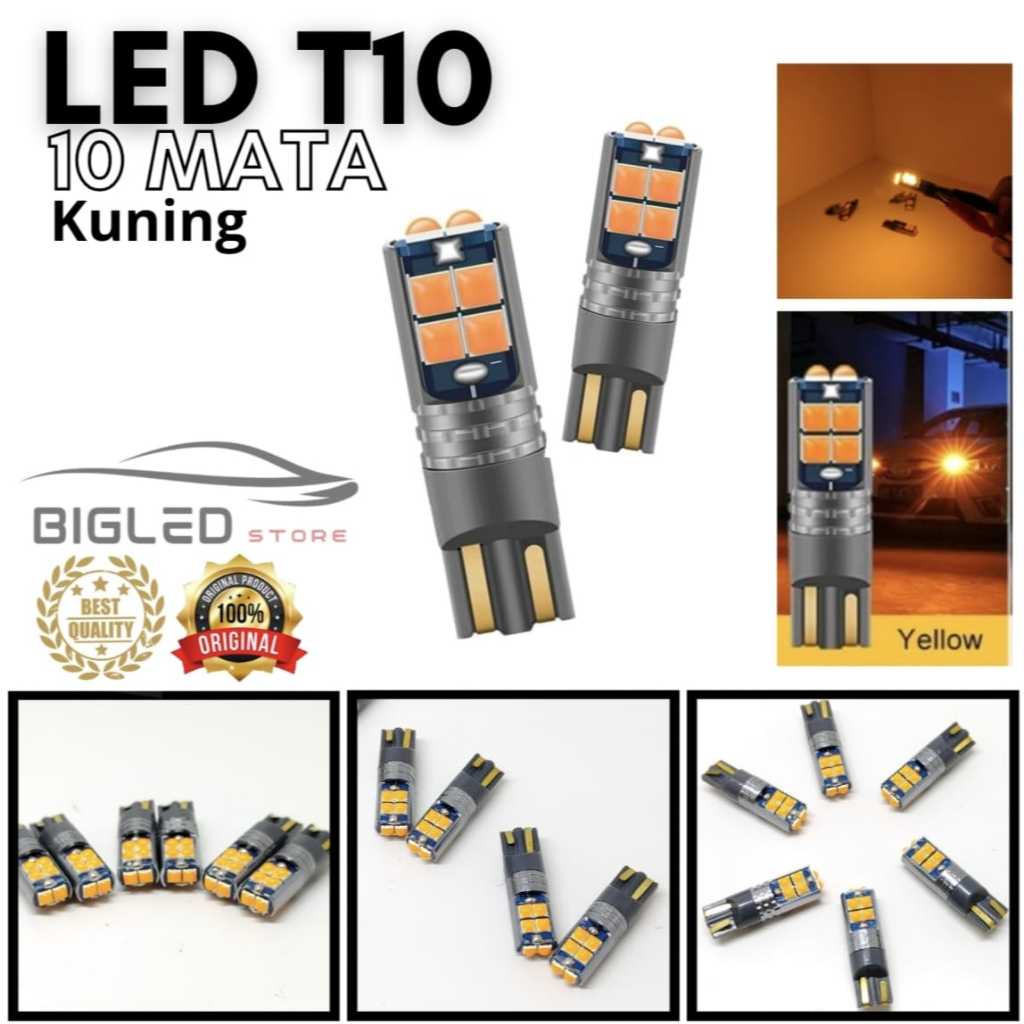 Jual LED T10 Premium AES 10 Smd 3030 Led High Power 5 watt Powerbright ...