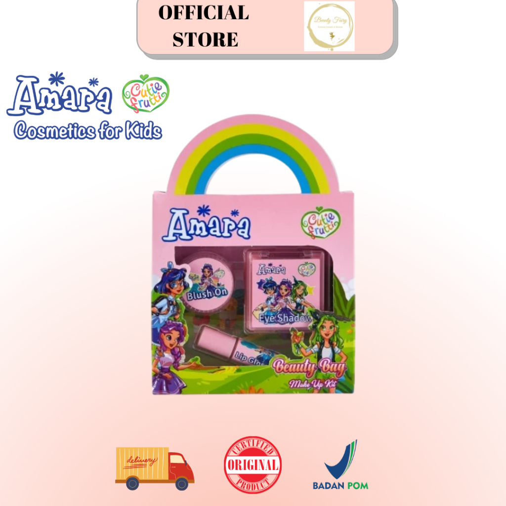 Jual Amara Beauty Bag Make Up Kit (Cosmetics for Kids) | Shopee Indonesia