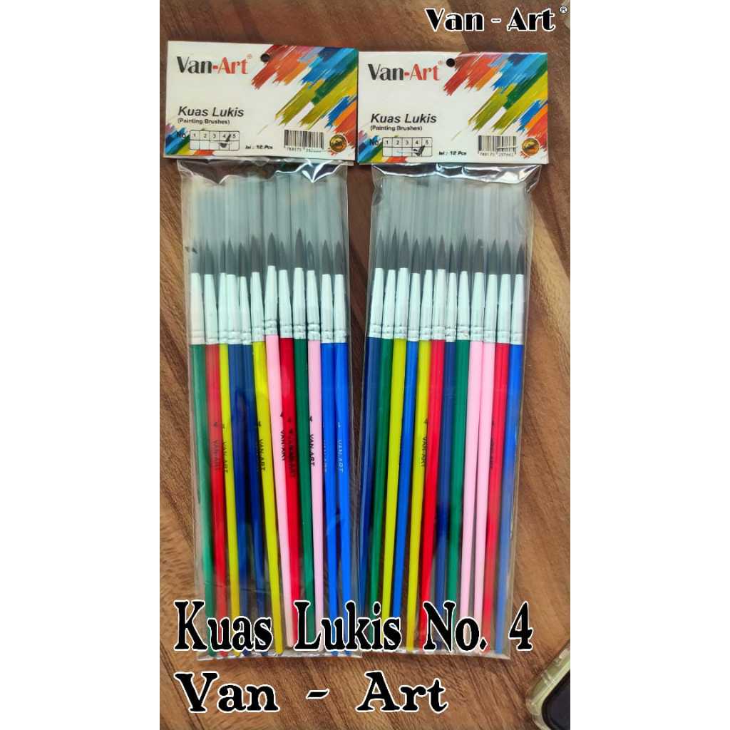 Jual painting brushes, kuas lukis, kuas untuk melukis (isi 12pcs ...