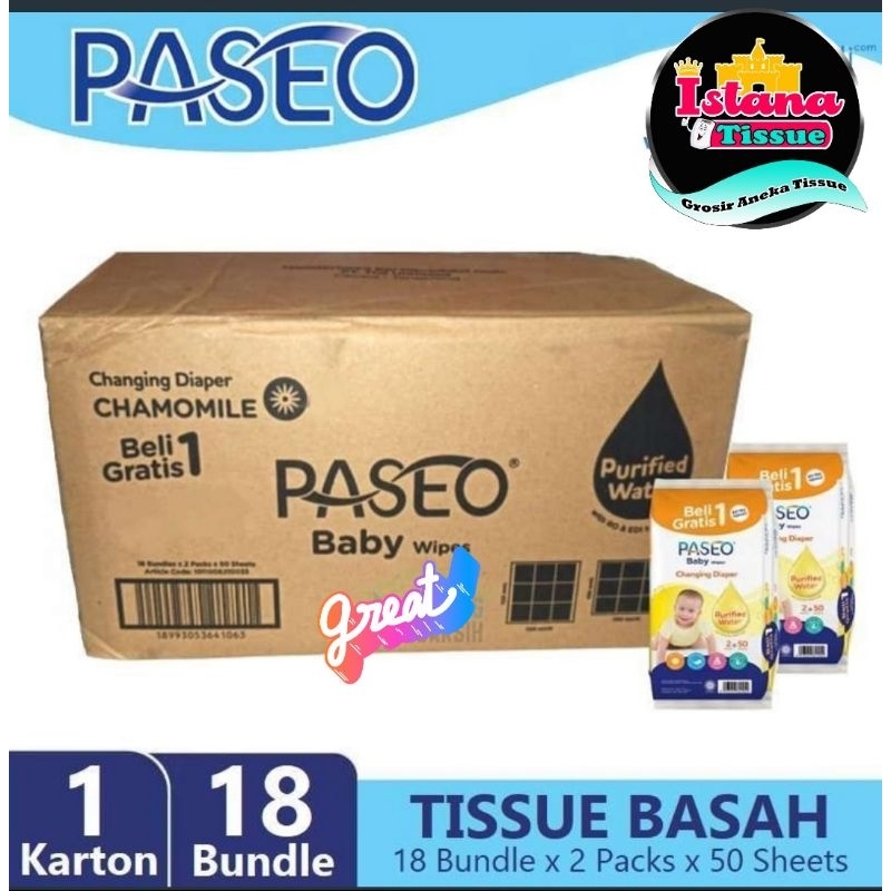 Jual Tissue Basah PASEO 50 sheet (1 KARTON) | Shopee Indonesia
