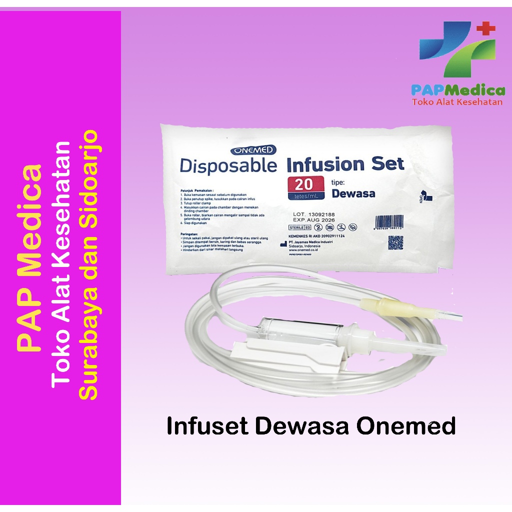 Jual INFUSET / INFUSION SET DEWASA ONEMED | Shopee Indonesia
