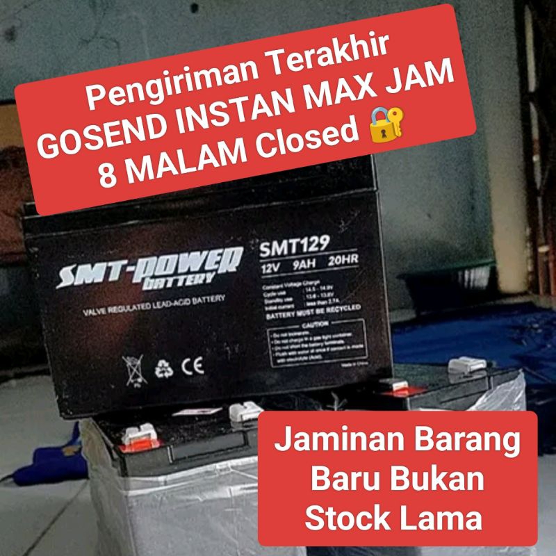Jual BATTERY UPS 12V 9AH / AKI KERING / BATERAI VRLA SMT 12V 9AH ...